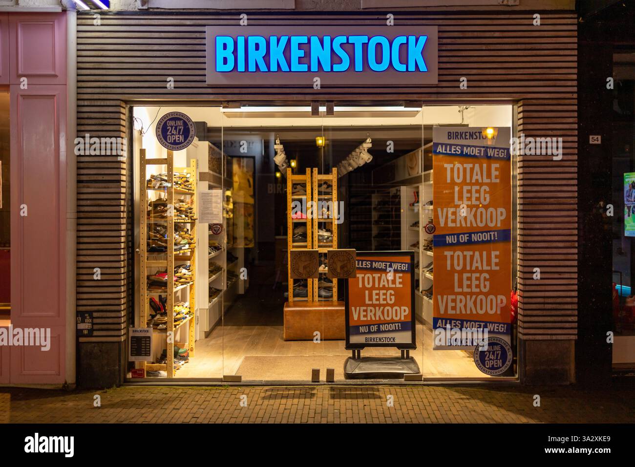 Birkenstock store a German brand orthopedically inspired shoes Stock ...
