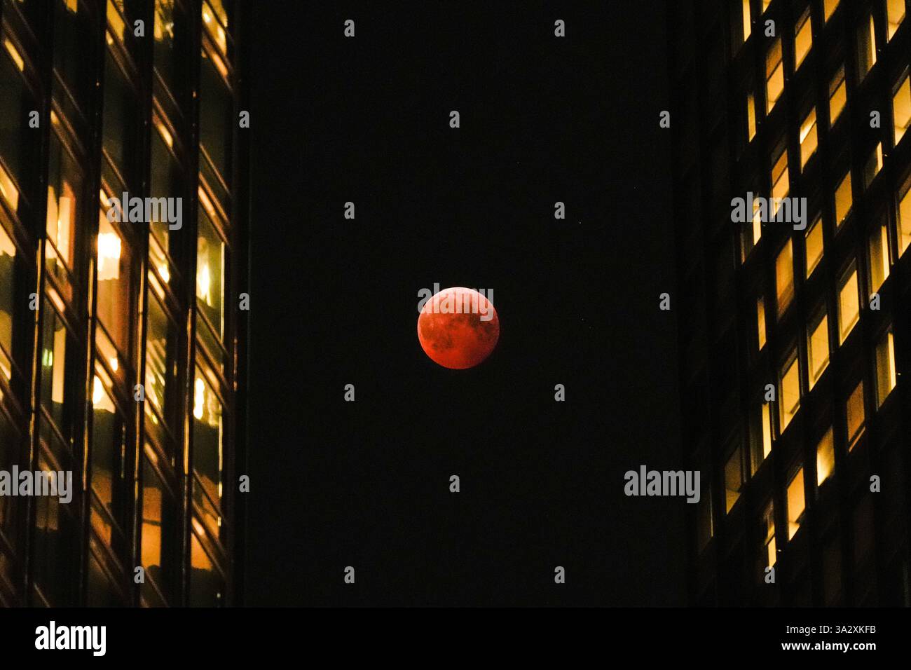 A total lunar eclipse, known as the blood moon, is visible between ...