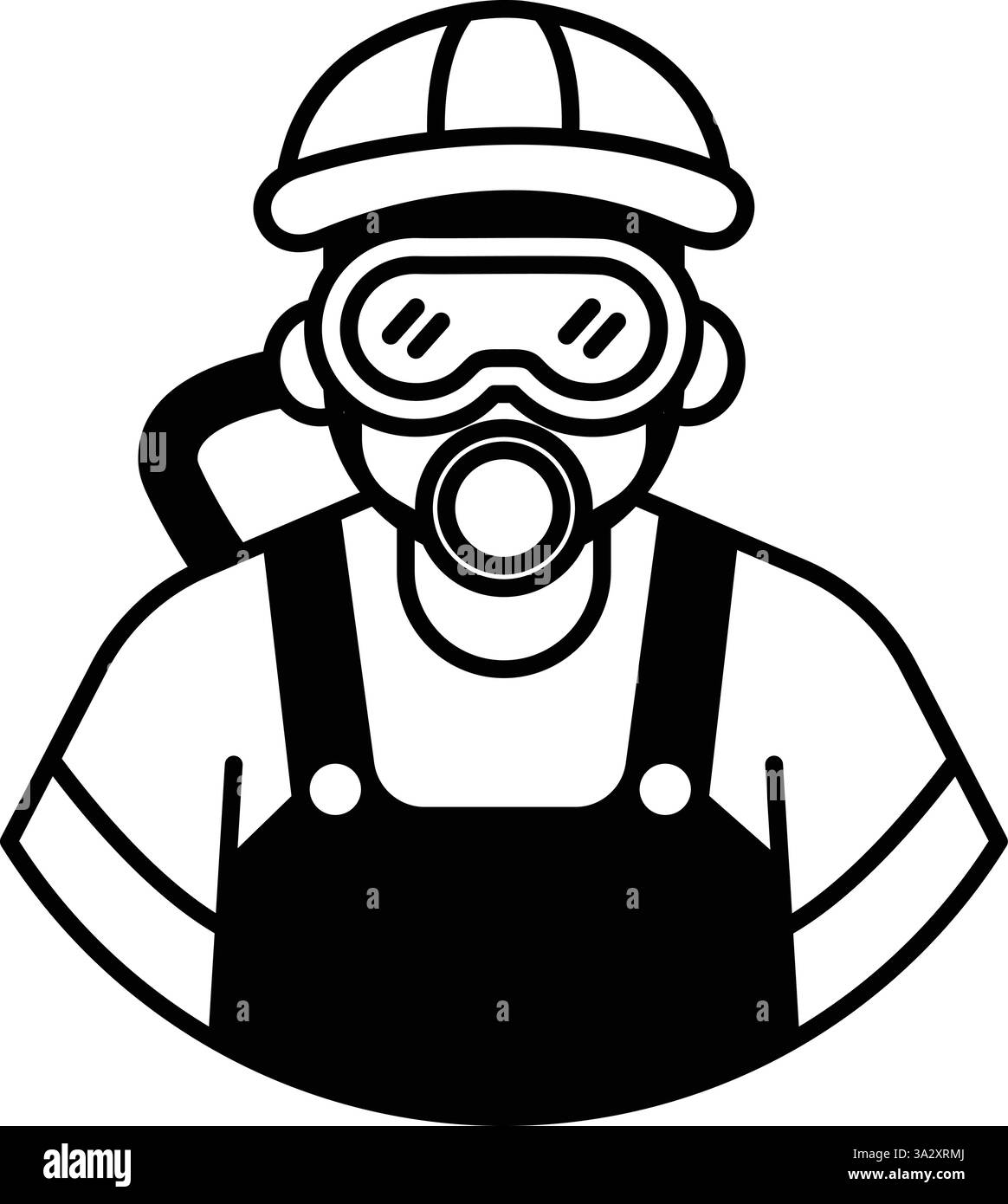 Safety construction helmet goggles Stock Vector Images - Alamy