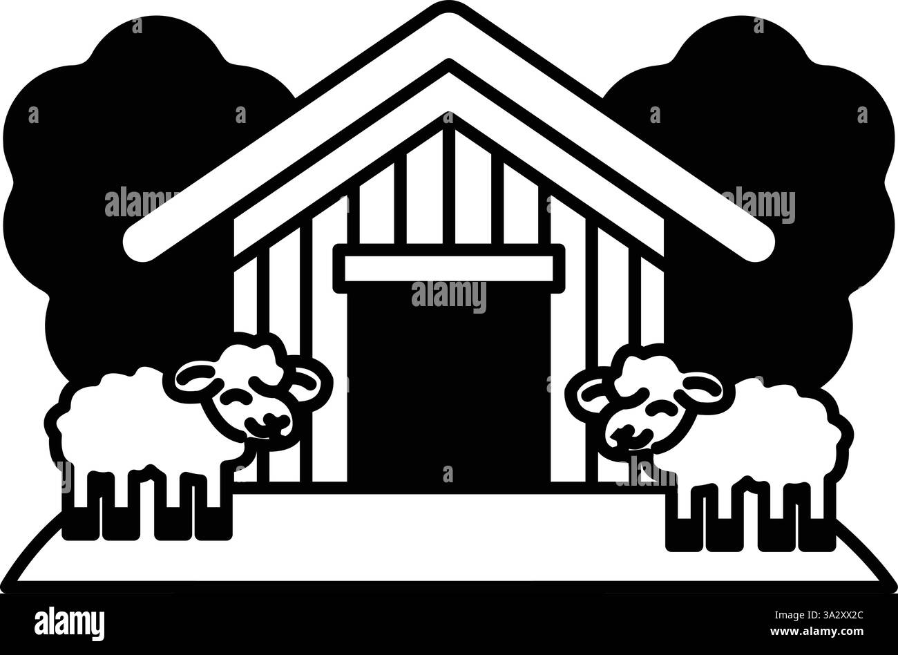 Agriculture outside of a building Stock Vector Images - Alamy