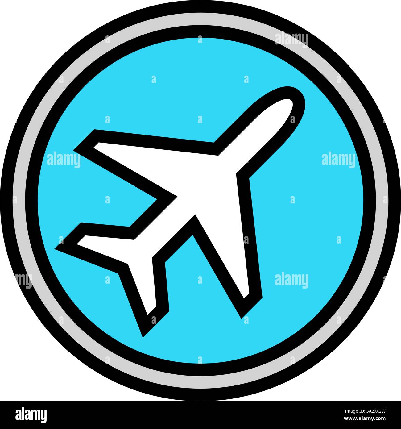 airplane mode tech engagement color icon vector illustration Stock ...