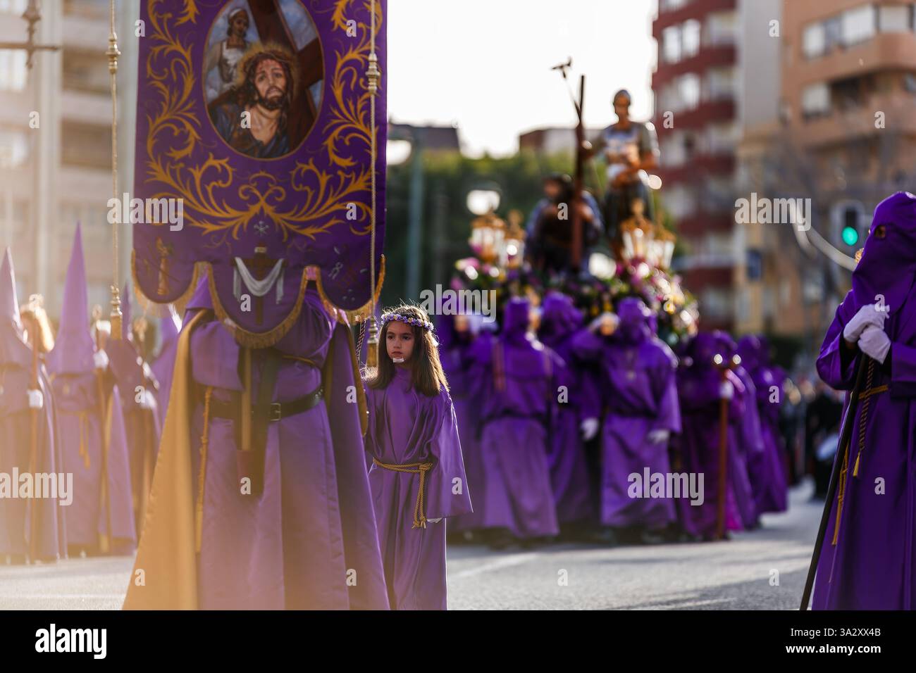 Nazarenes in the Good Friday procession of Villajoyosa Stock Photo - Alamy
