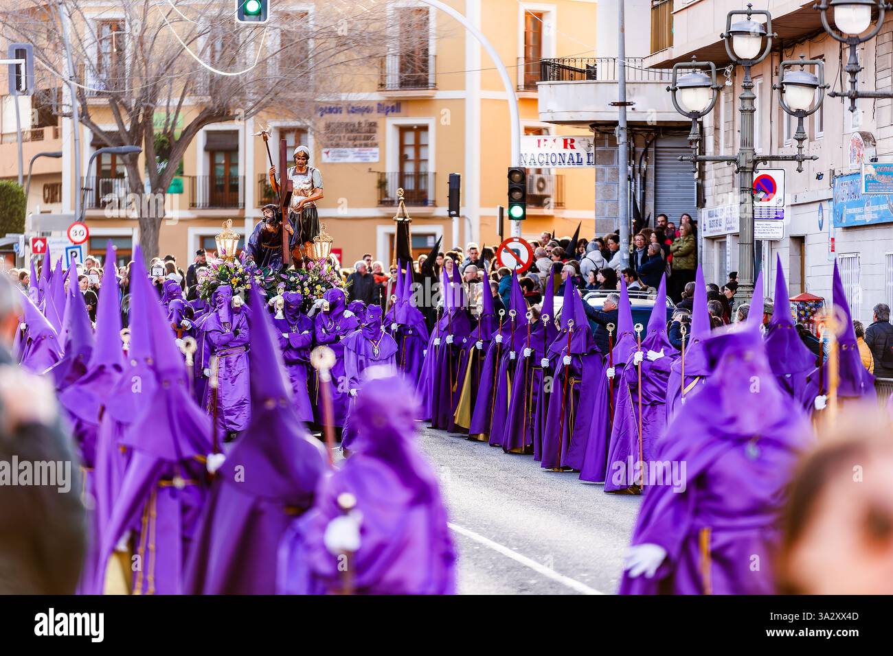 Nazarenes in the Good Friday procession of Villajoyosa Stock Photo - Alamy