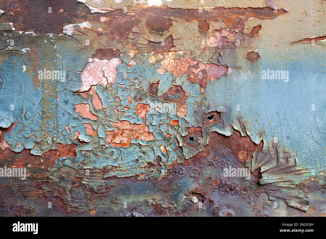 Rust and peeling paint corrosion Stock Photo - Alamy