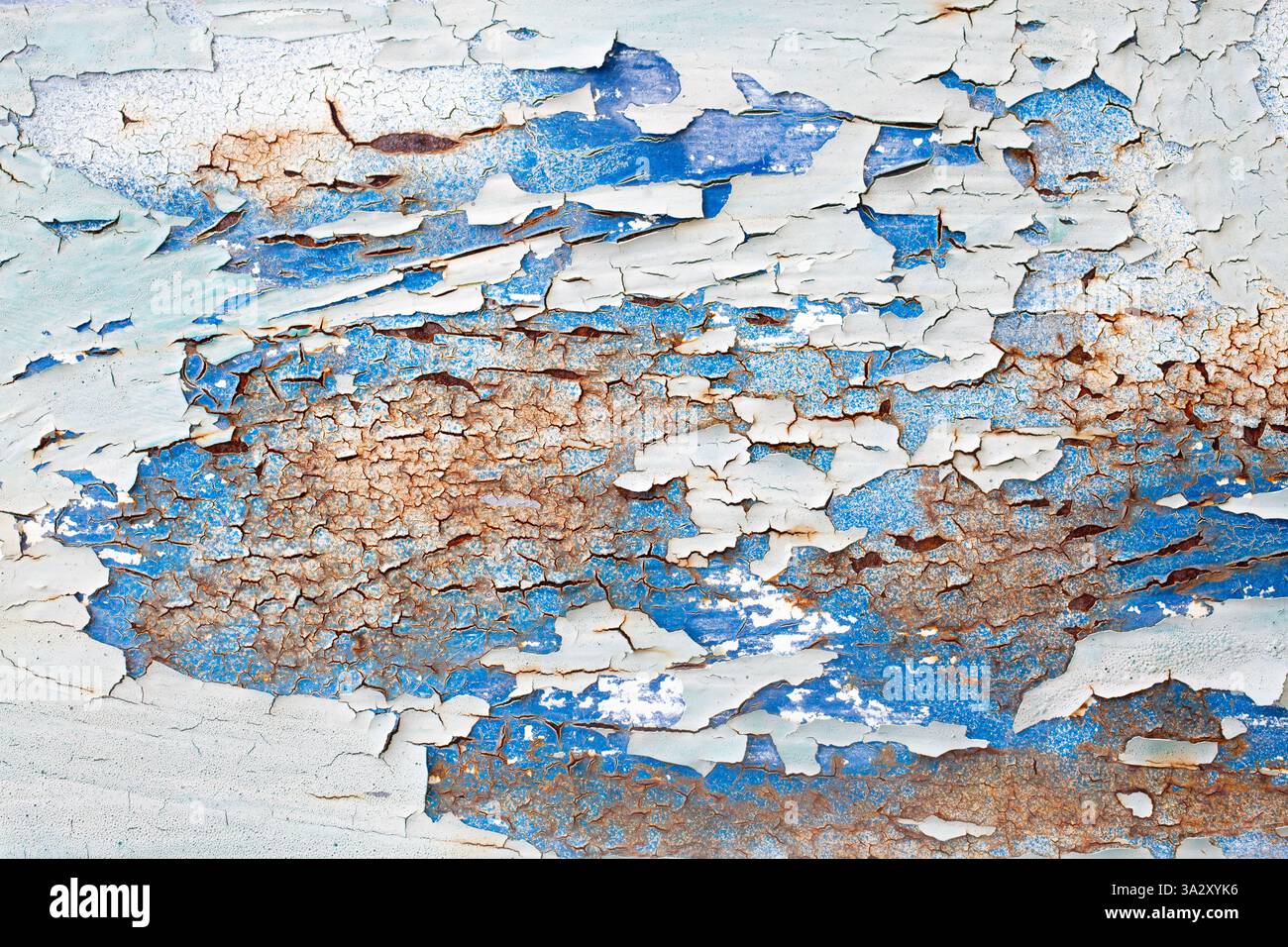 Layers of paint peeling from rusty metal Stock Photo - Alamy