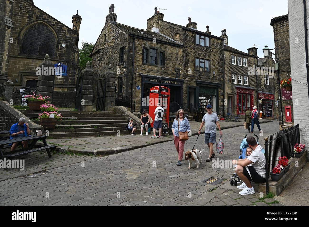 Main Street, Haworth village in West Yorkshire, England Stock Photo - Alamy