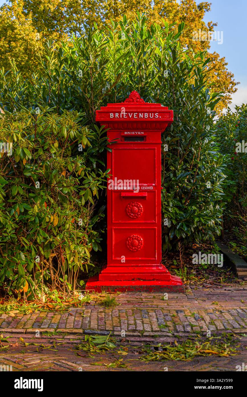 A Dutch Retro style red mail box Stock Photo - Alamy