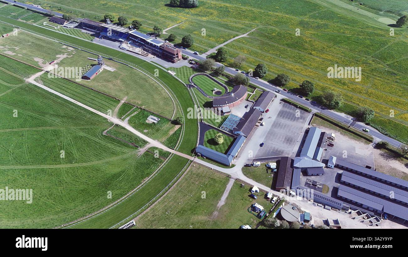 Aerial view of Beverley Racecourse. this site is a thoroughbred horse ...
