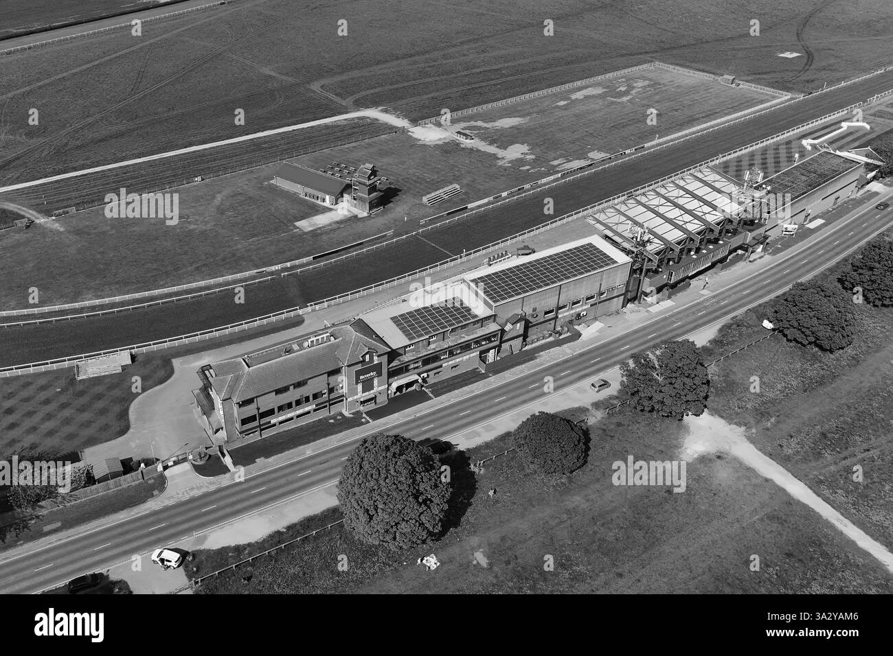 Aerial view of Beverley Racecourse. this site is a thoroughbred horse ...
