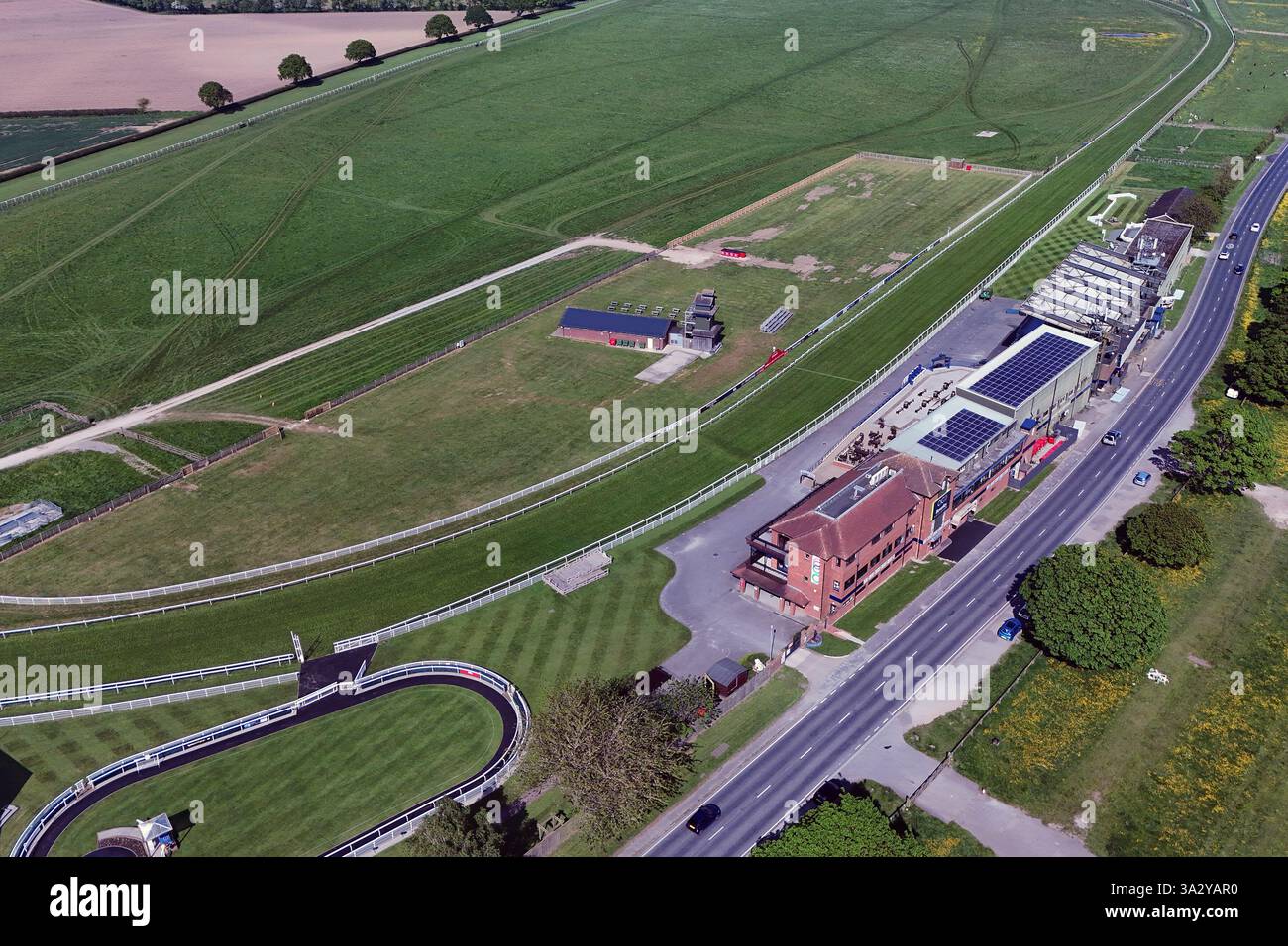Aerial view of Beverley Racecourse. this site is a thoroughbred horse ...
