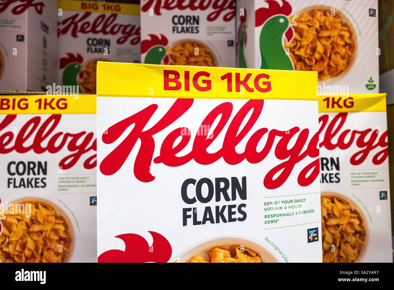 Signs and symbols, American brands, Kellogg's cornflakes Stock Photo ...