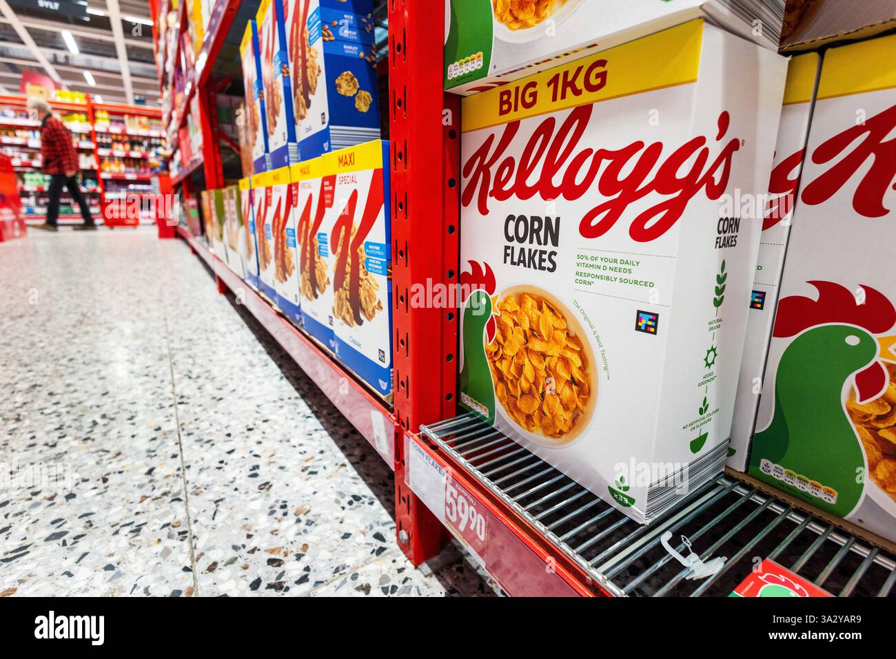 Signs and symbols, American brands, Kellogg's cornflakes Stock Photo ...