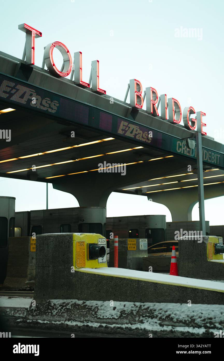 Chicago, Illinois - February 14, 2025: Chicago Skyway Toll Bridge Stock ...