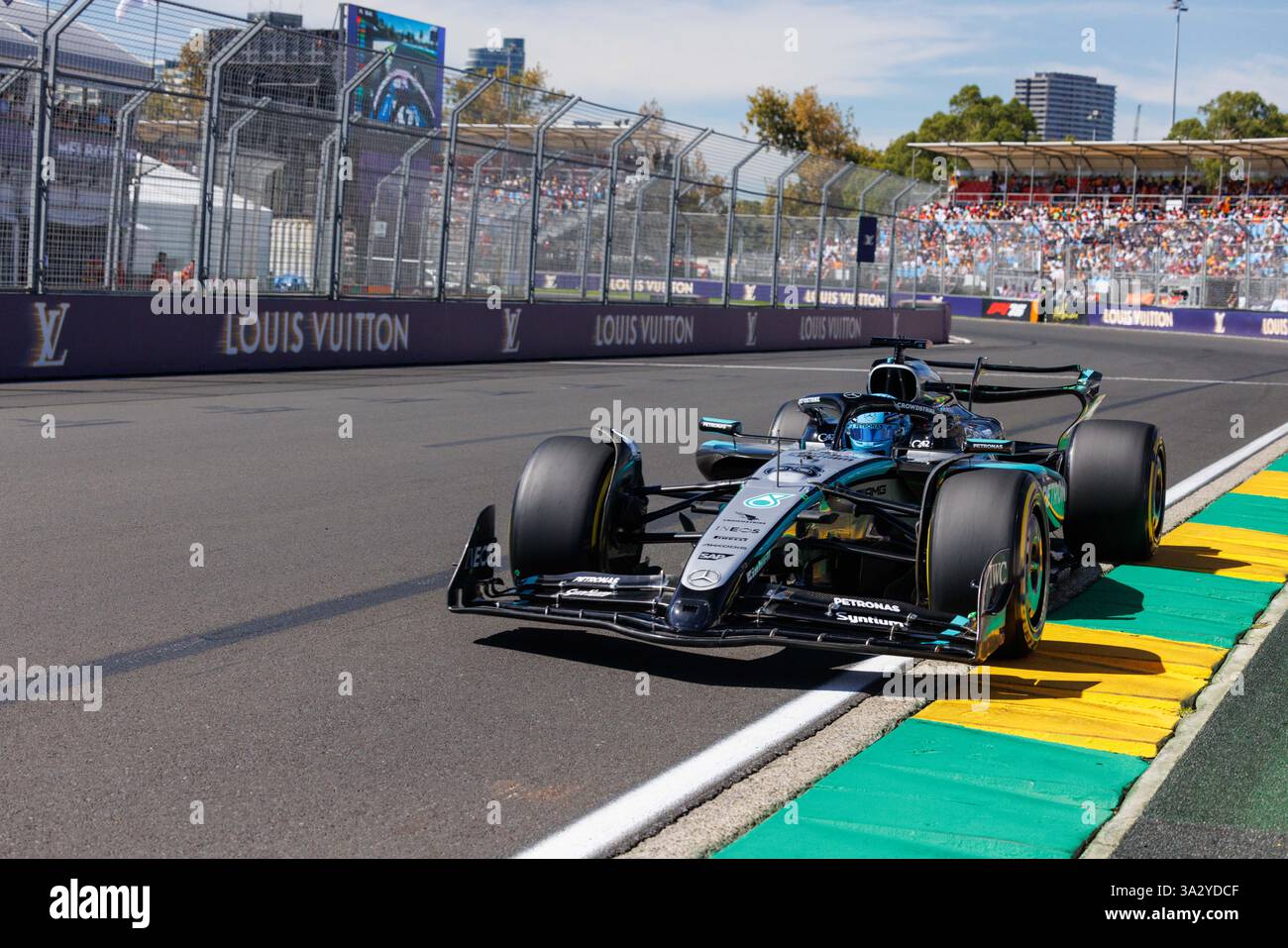 Melbourne, Australia. 14th Mar, 2025. George Russell of Great Britain ...