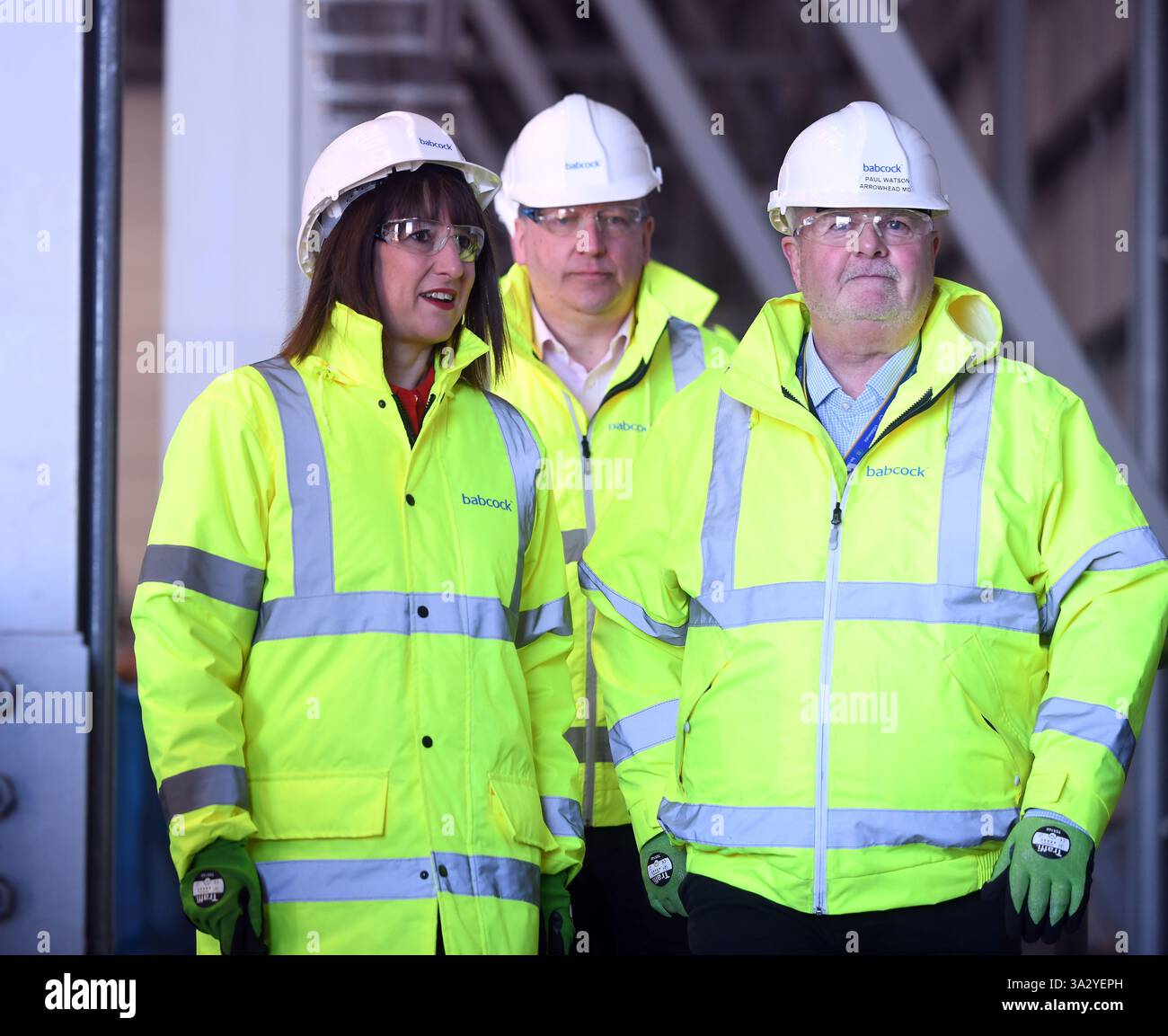 Chancellor of the Exchequer Rachel Reeves during a visit Babcock in ...