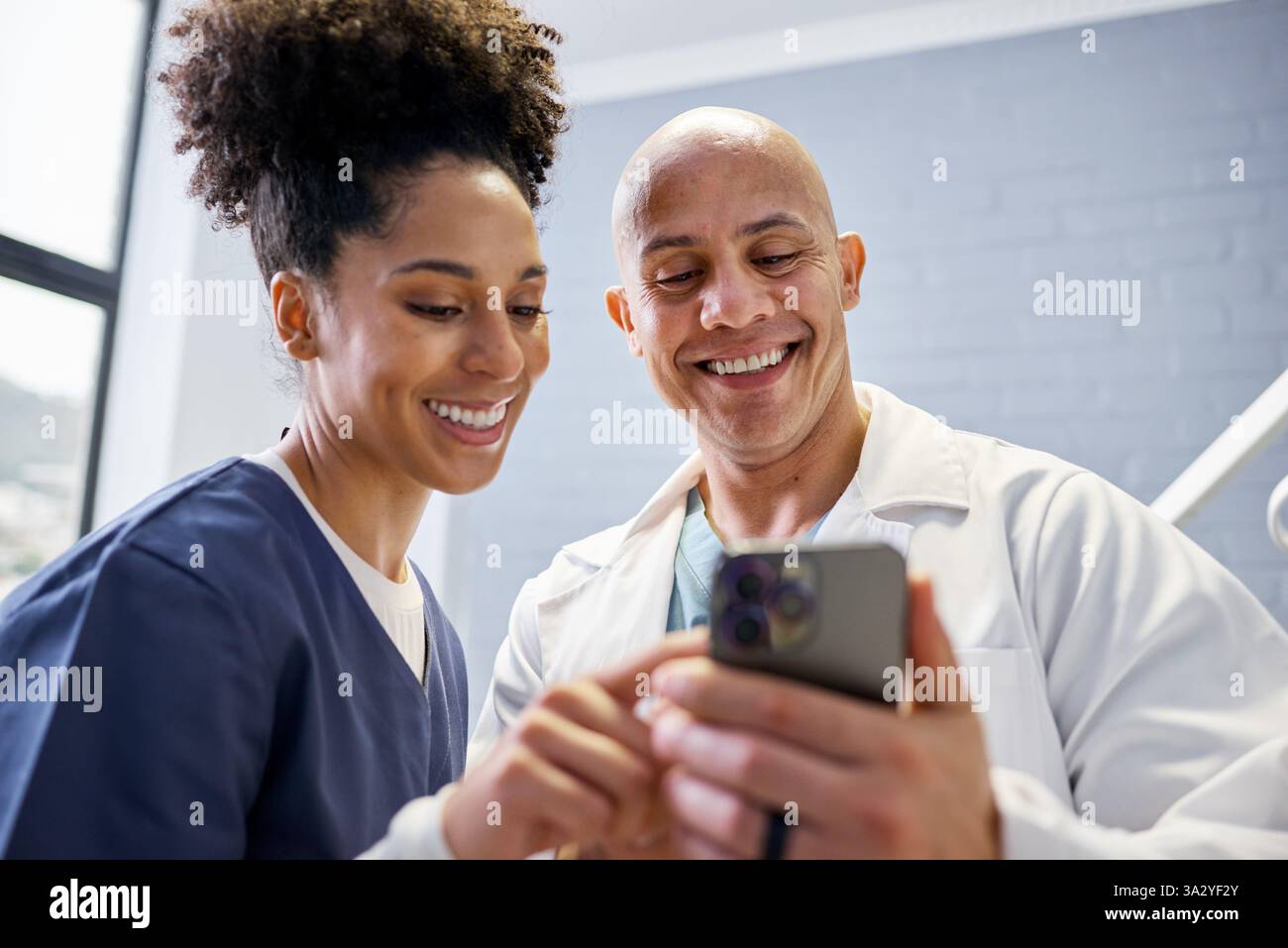 Doctor nurse sharing information on hi-res stock photography and images ...