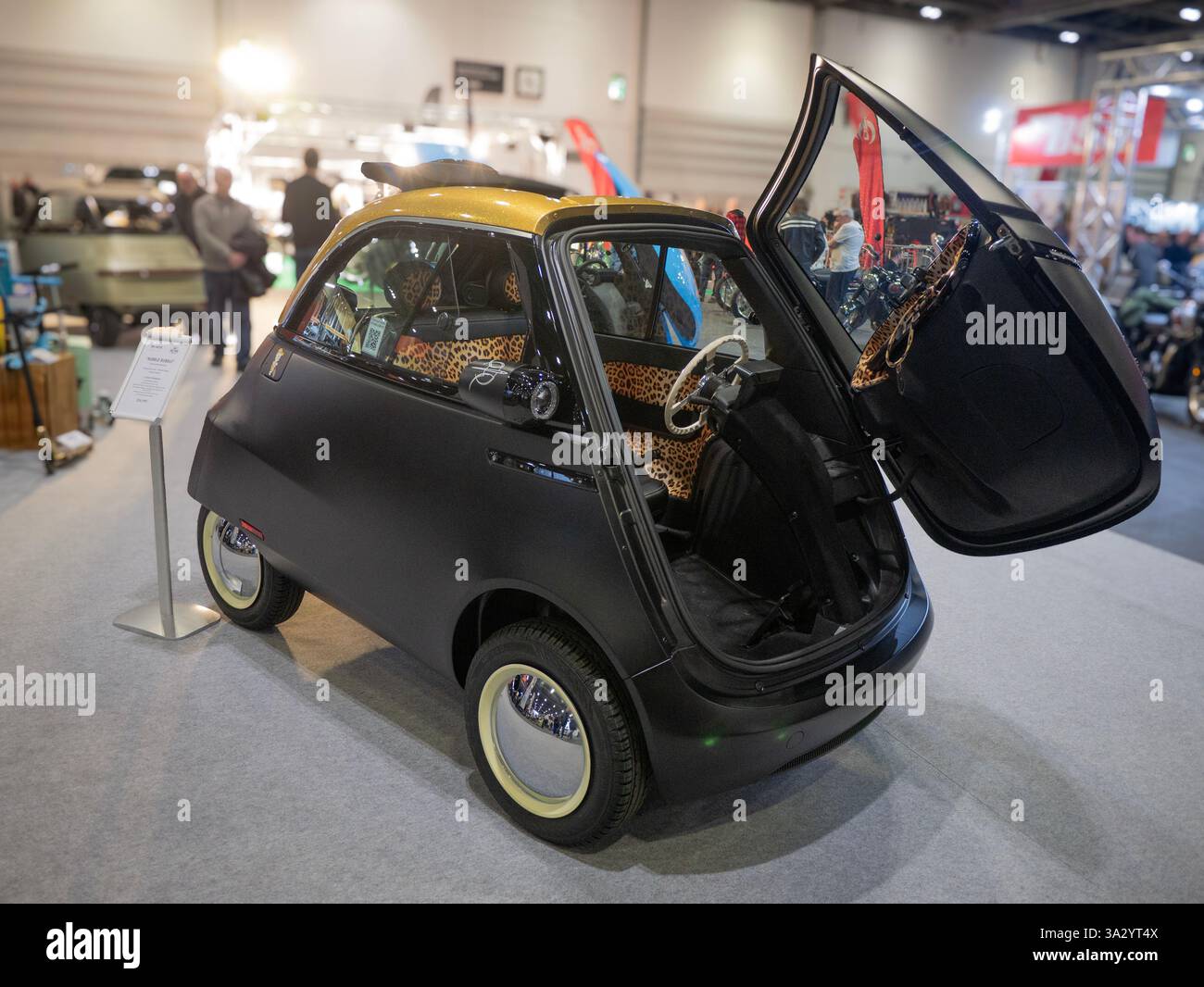 Two seated Microlino Rubble Bubble electric car made by Swiss company ...