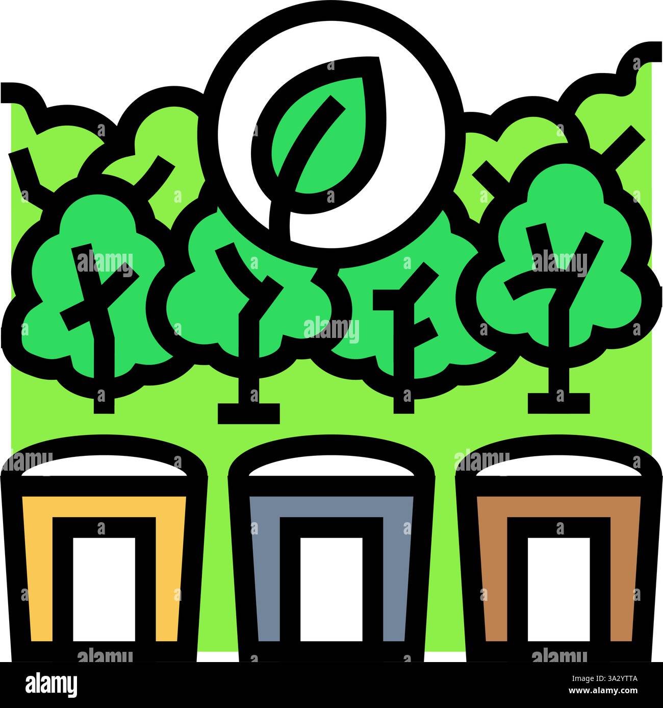 eco friendly waste disposal nature sustainable fitness color icon ...