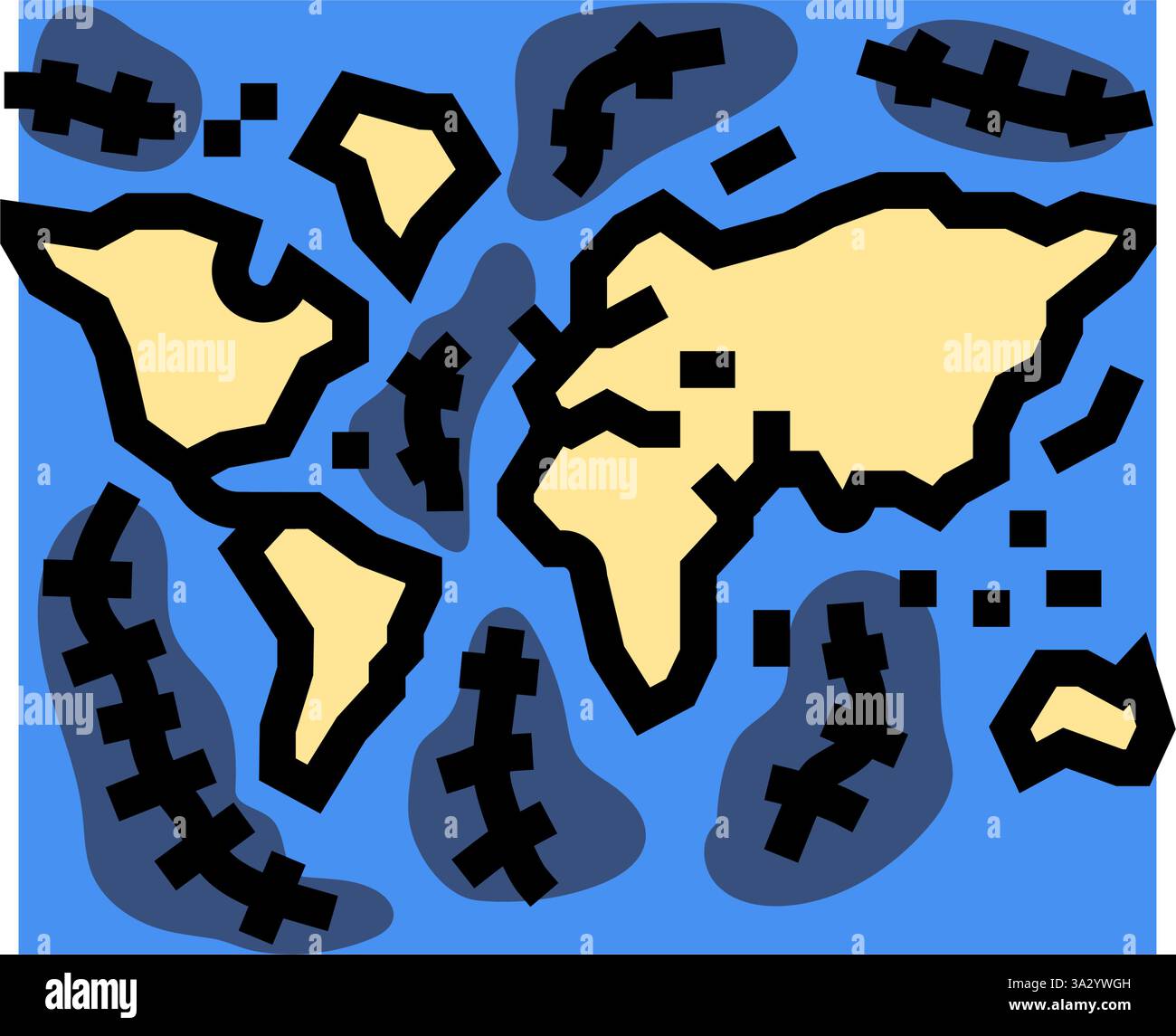Ocean currents vector map hi-res stock photography and images - Alamy