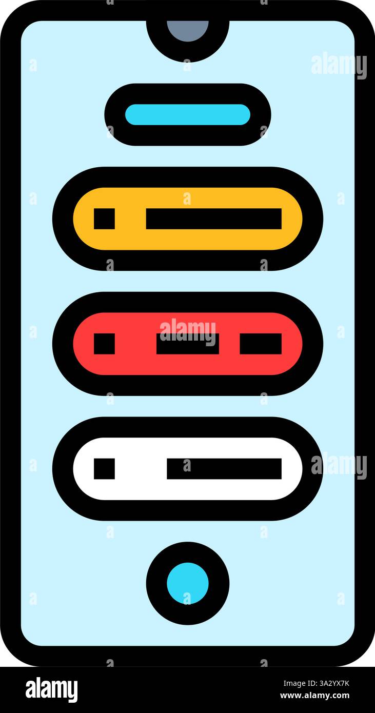 focus mode smartphone tech engagement color icon vector illustration ...