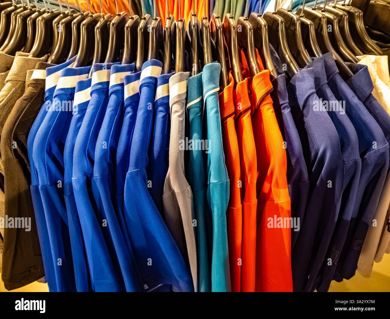 Tangerang, Indonesia - 15 Feb 2025: Circular hanging rack full of ...