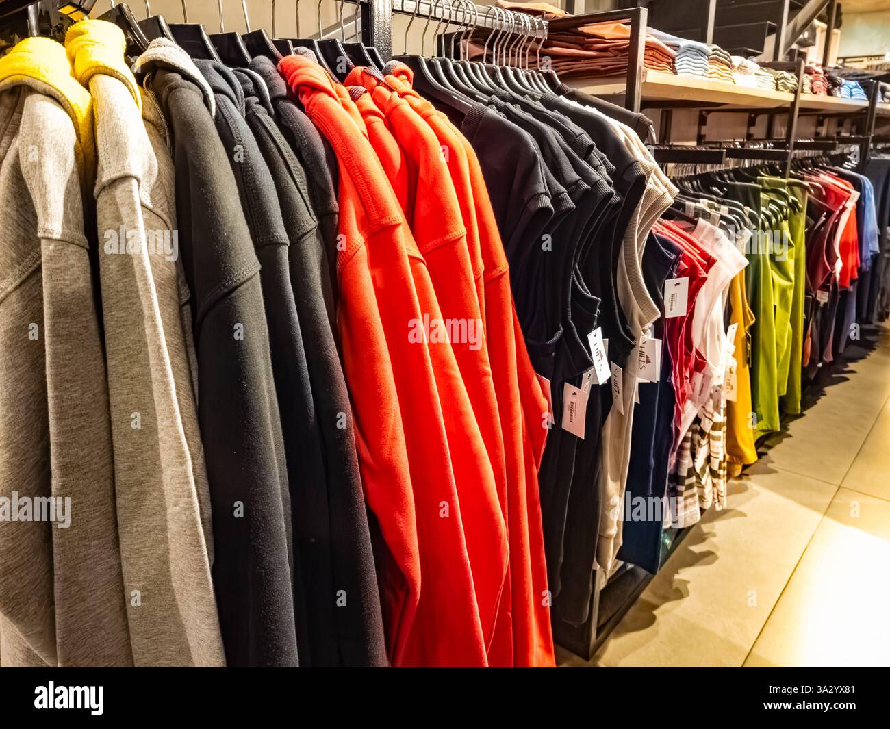 Tangerang, Indonesia - 25 Feb 2025: The interior of a clothing ...