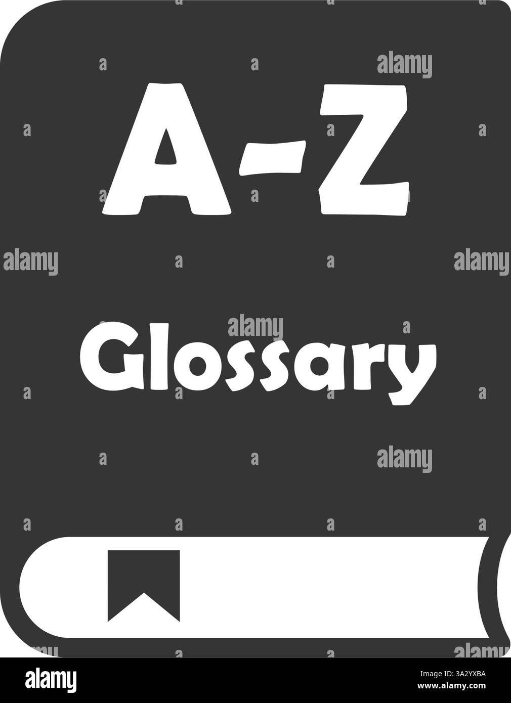 Glossary book icon in flat style. Guidebook encyclopedia vector ...