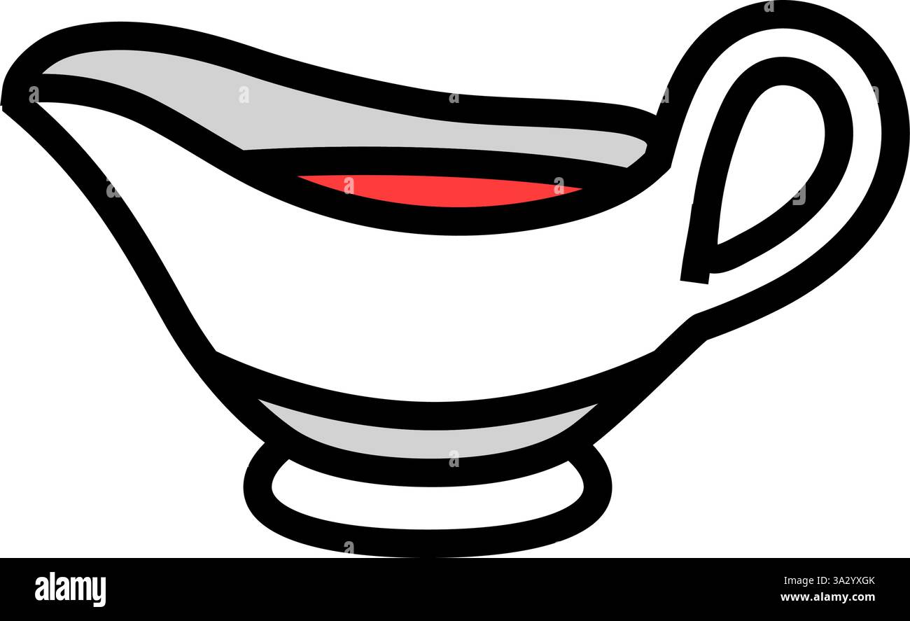 gravy jug meal drink color icon vector illustration Stock Vector Image ...