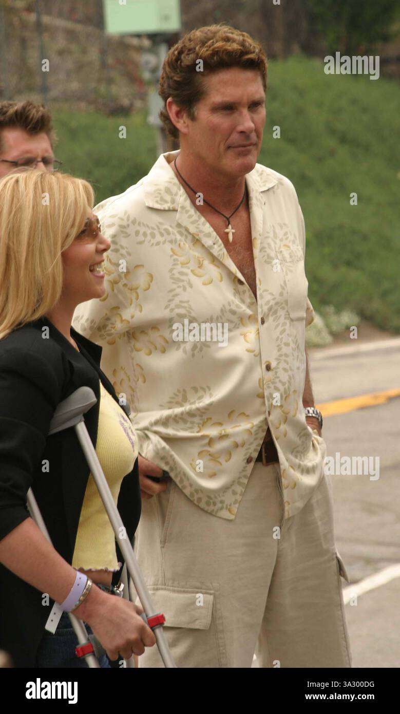 June 8, 2003 - Los Angeles, CA, USA - DAVID HASSELHOFF AND WIFE PAMELA ...