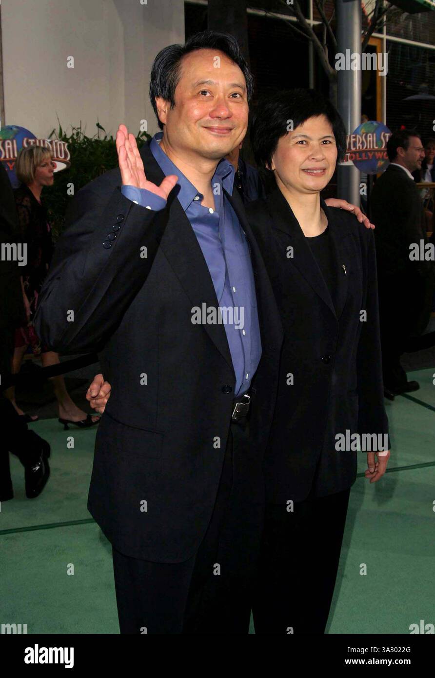June 17, 2003 - Hollywood, CA, USA - ANG LEE AND WIFE -..THE HULK ...