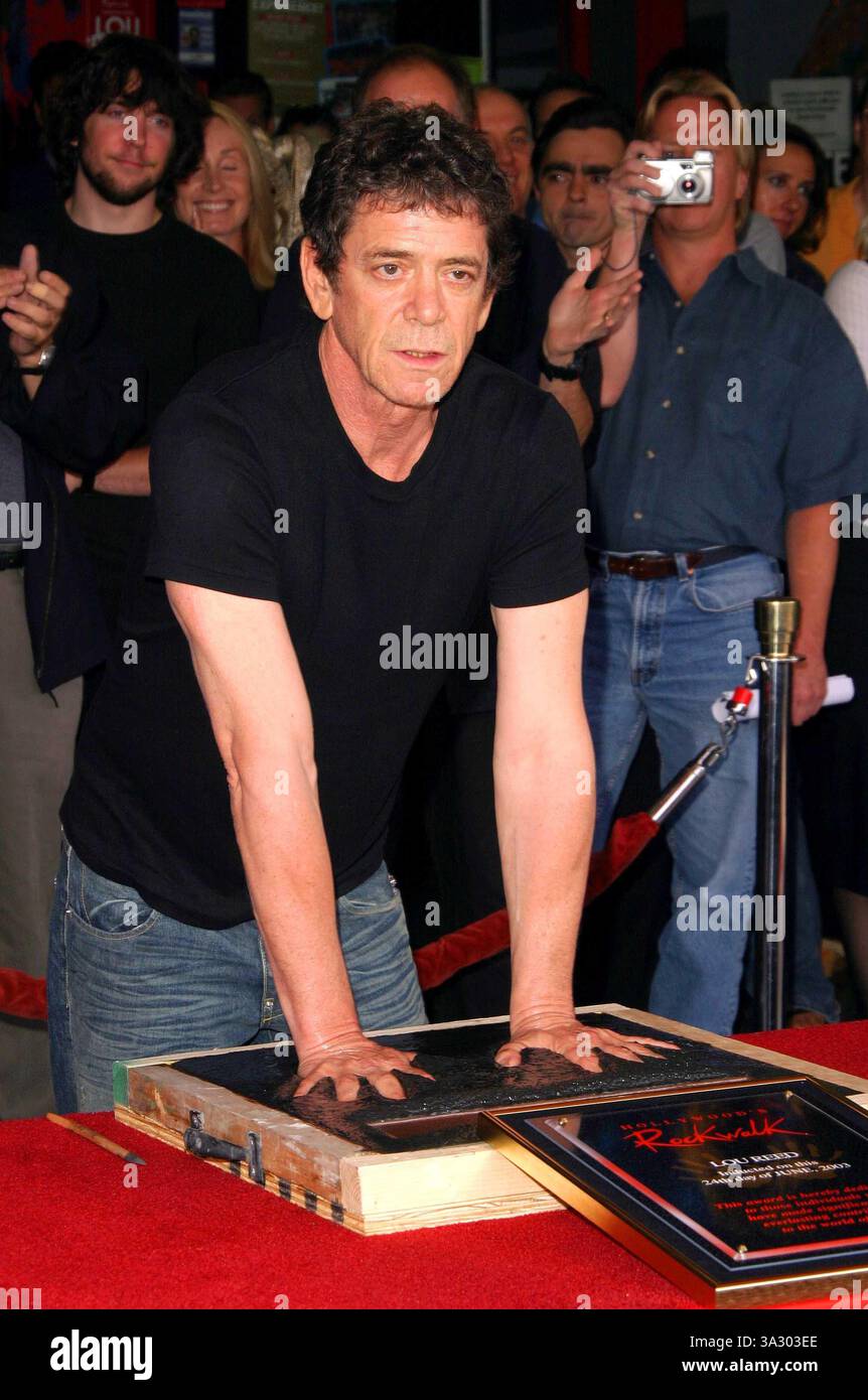 June 24, 2003 - Hollywood, California, U.S. - LOU REED walking the walk ...