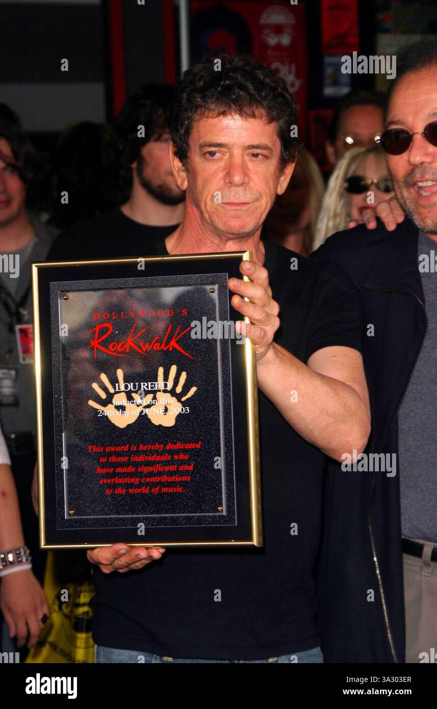 June 24, 2003 - Hollywood, California, U.S. - LOU REED walking the walk ...