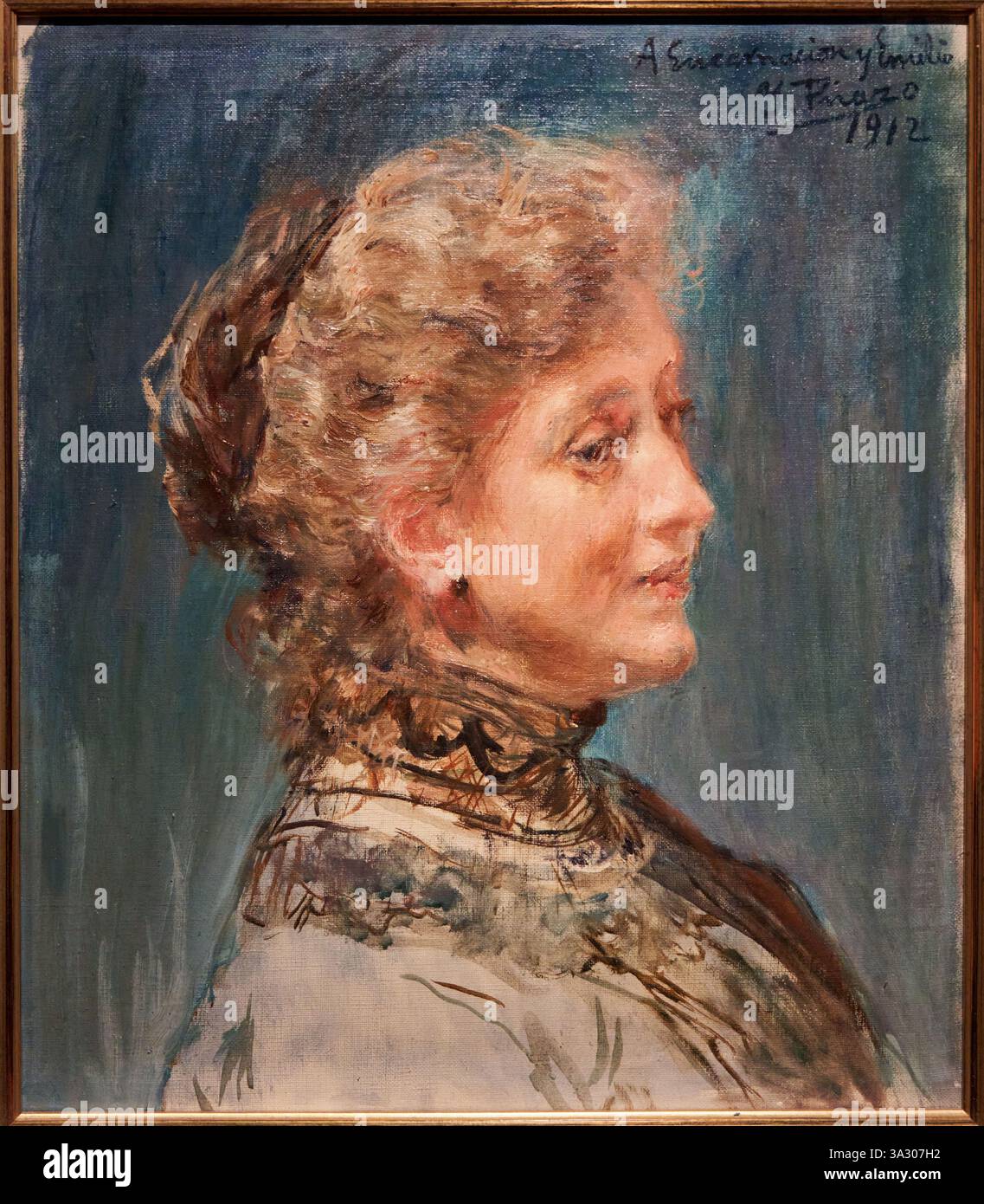 Retrato de Encarnación Torres, esposa de Emilio Álvarez, 1912, IGNACIO ...