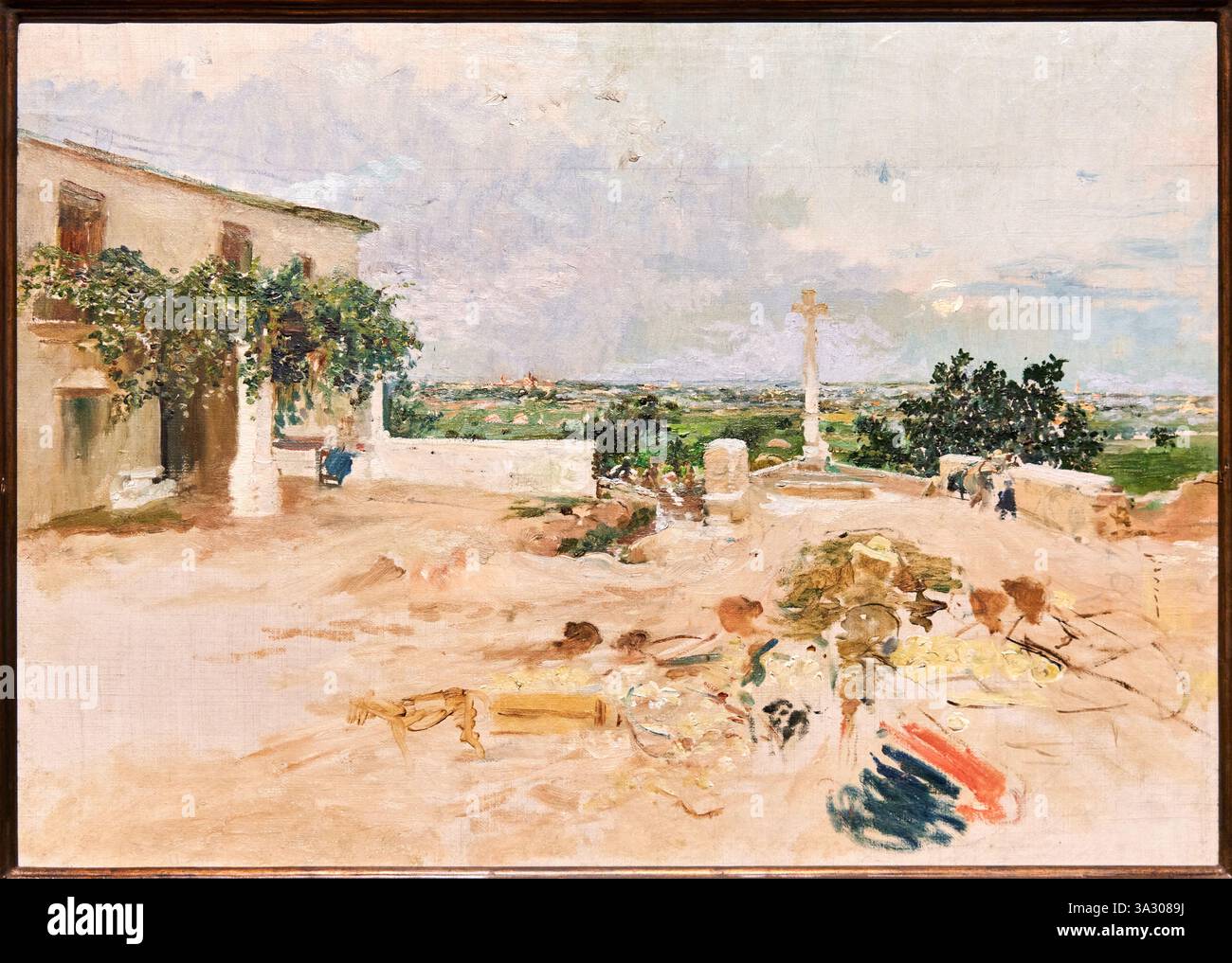 Paisaje de Godella. La cruz del Molino, 1900, IGNACIO PINAZO CAMARLENCH ...