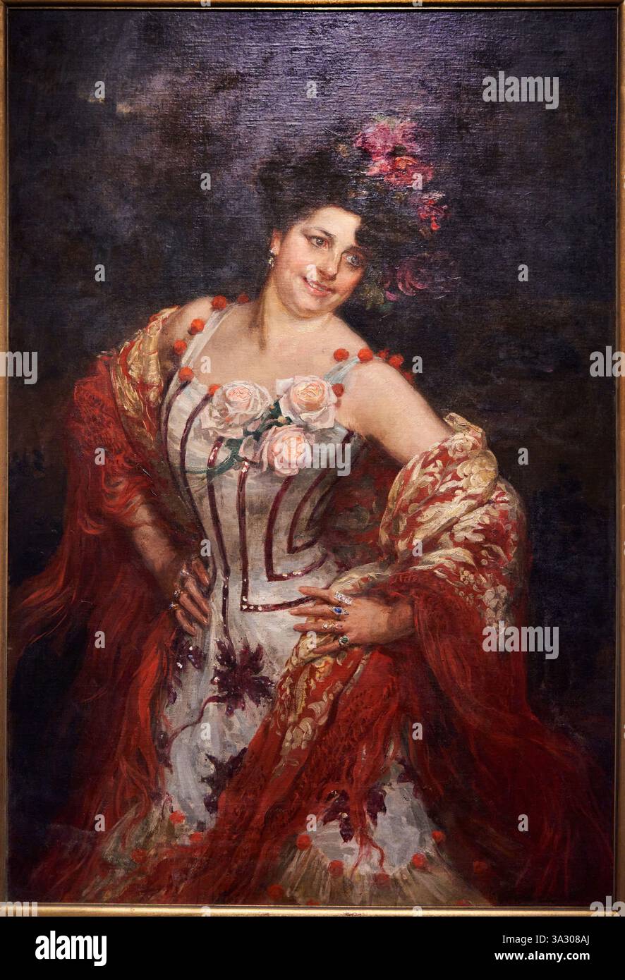 La canzonetista Pepita Sevilla, 1887, JOSÉ SANTIAGO GARNELO Y ALDA ...
