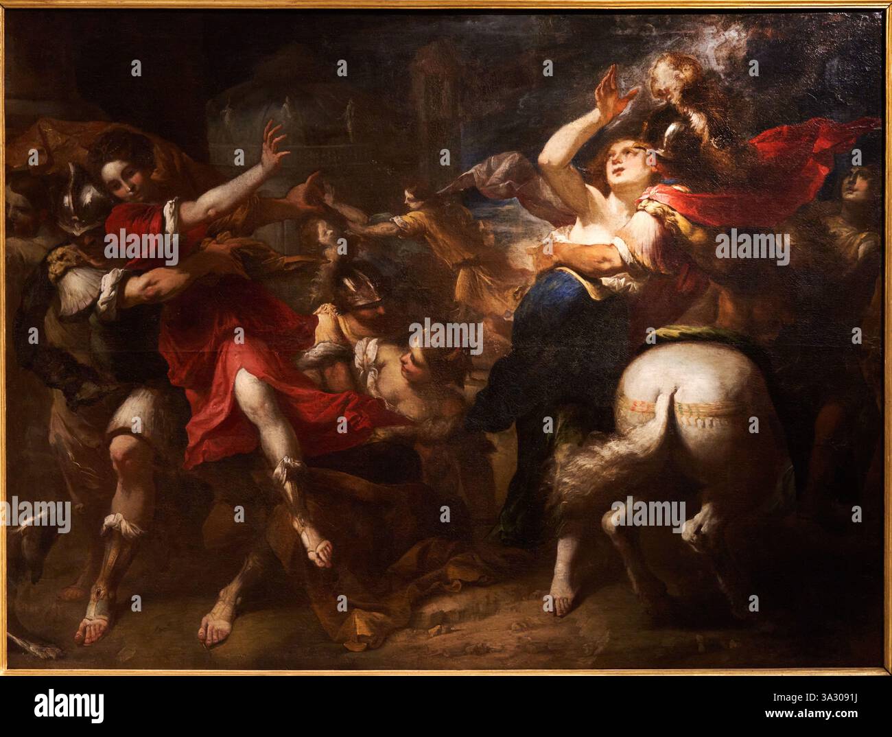 Abduction of the Sabines, Rapto de las sabinas, Oil on canvas, VALERIO ...