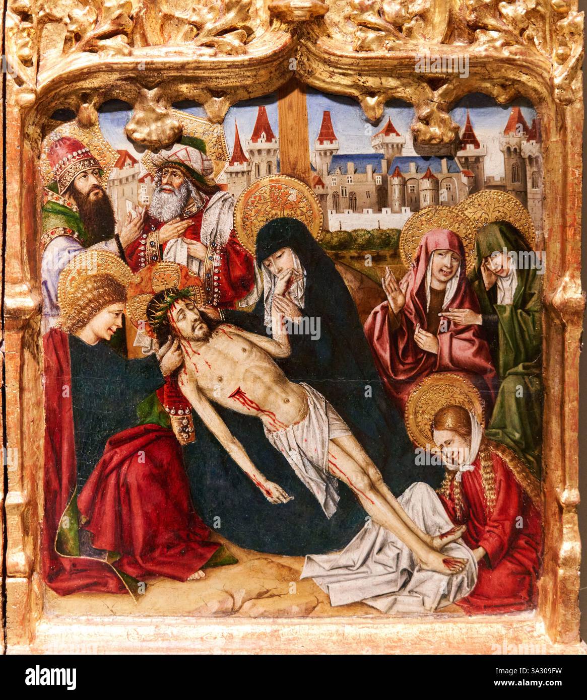 Predela con escenas de la Pasión de Cristo: Lamentación ante Cristo ...