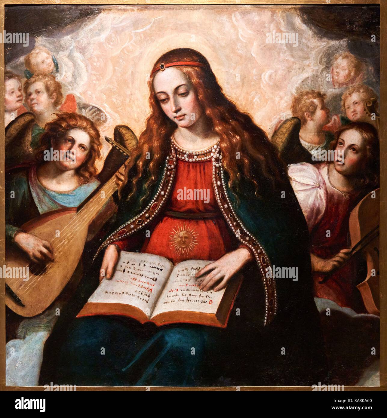 Virgen de la Esperanza con ángeles músicos, Virgin of Hope with musical ...