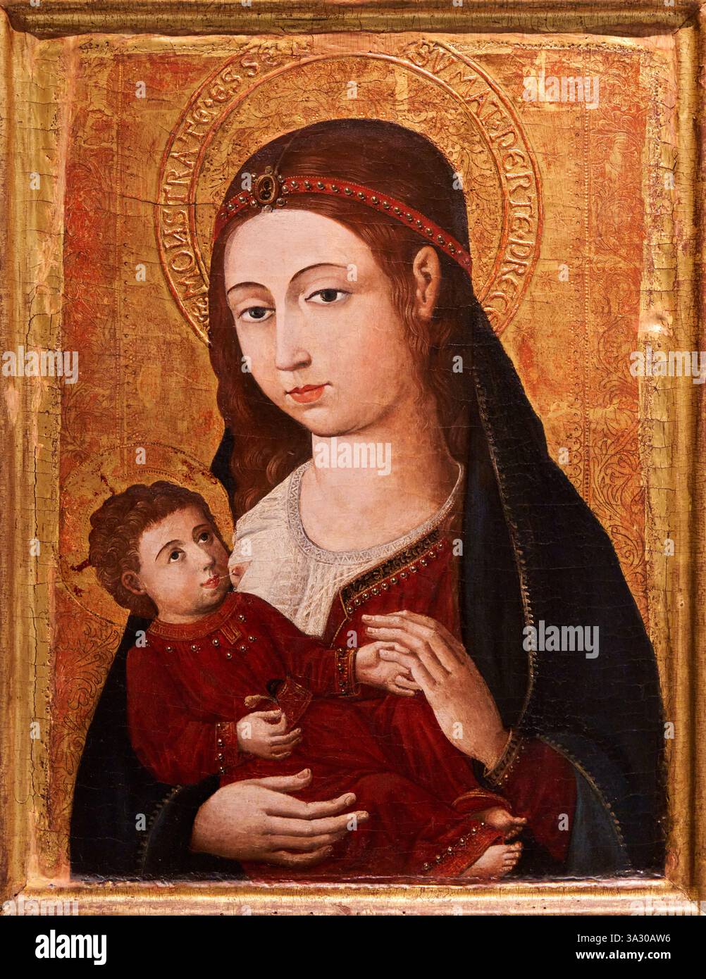 Virgen de la Leche, The Nursing Madonna, Tempera and oil on wood, Maestro de Perea (active in ...