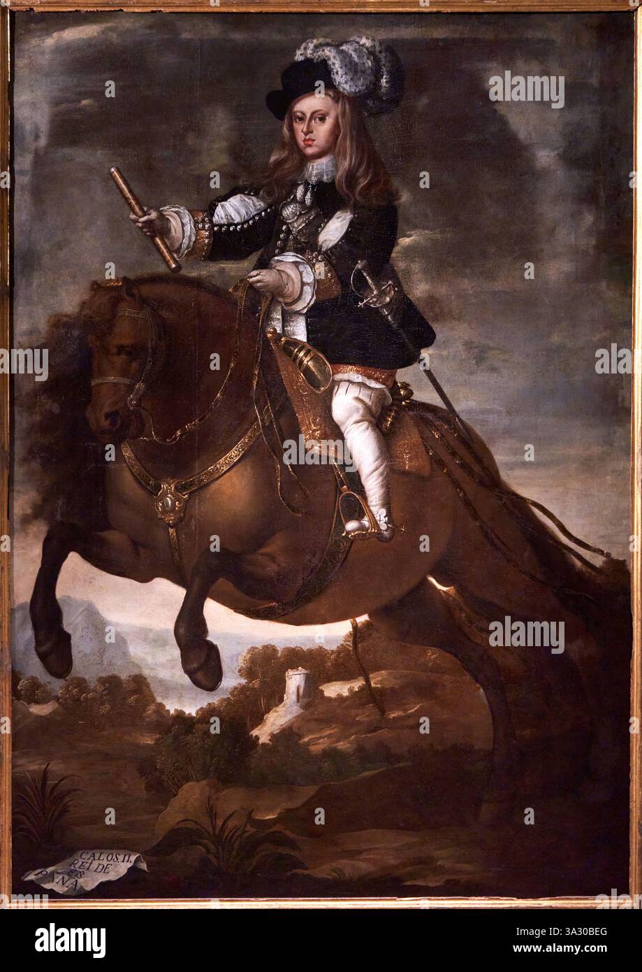 Carlos II a caballo, Charles II on horseback, ca. 1680-1685, Óleo sobre ...