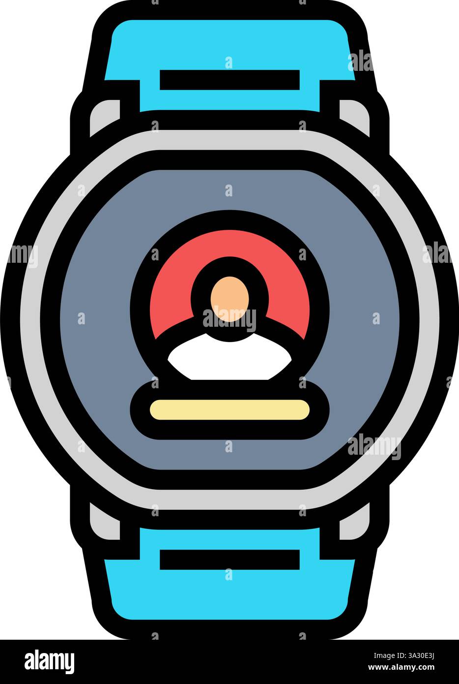 personalized fitness tracker personalized health color icon vector ...