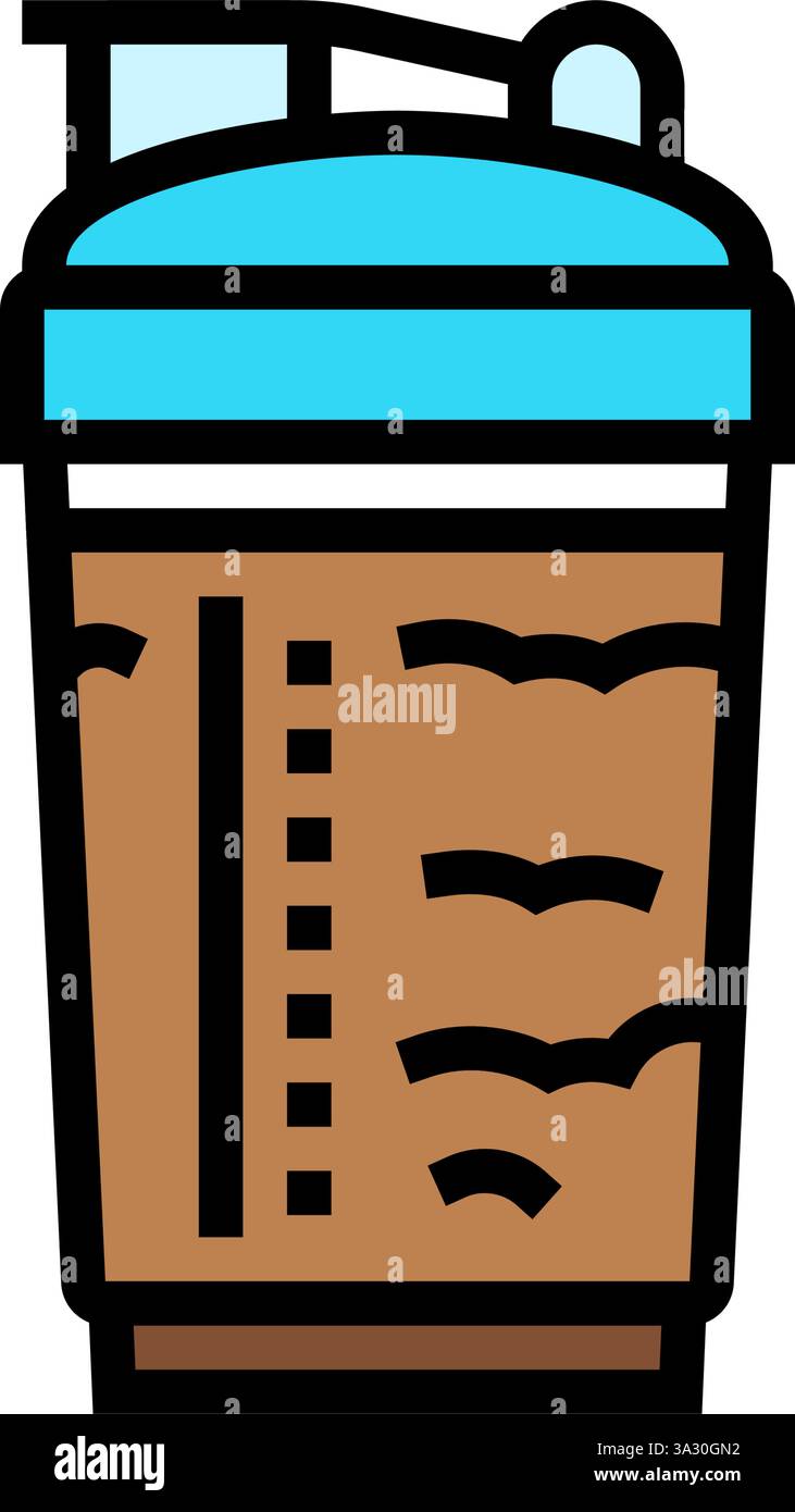 protein shake meal drink color icon vector illustration Stock Vector ...