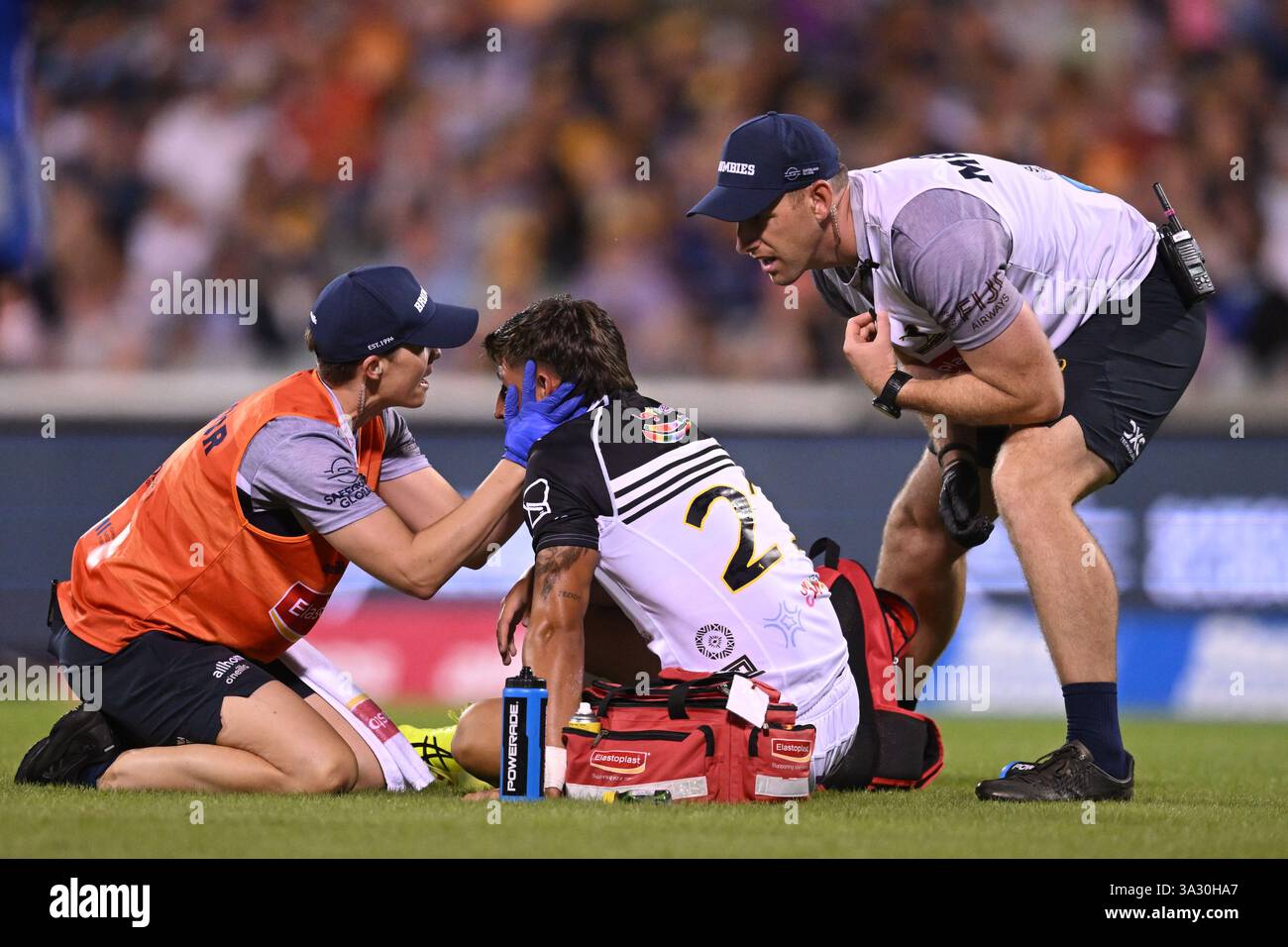 Canberra, Australia. 14th Mar, 2025. Harrison Goddard of the Brumbies ...