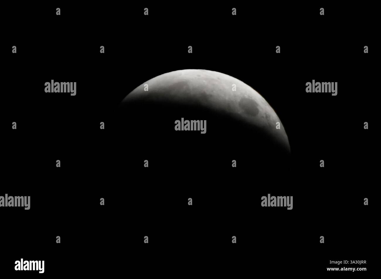 Mexico City, Mexico. 14th Mar, 2025. General view of the total lunar ...