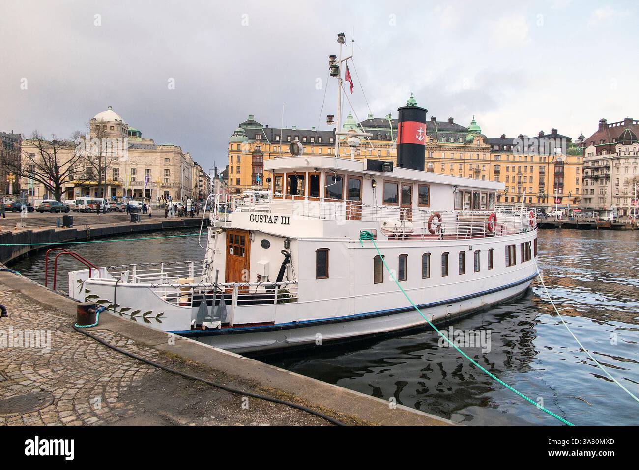 older ship (1912) moored at quay in Stockholm Stock Photo - Alamy