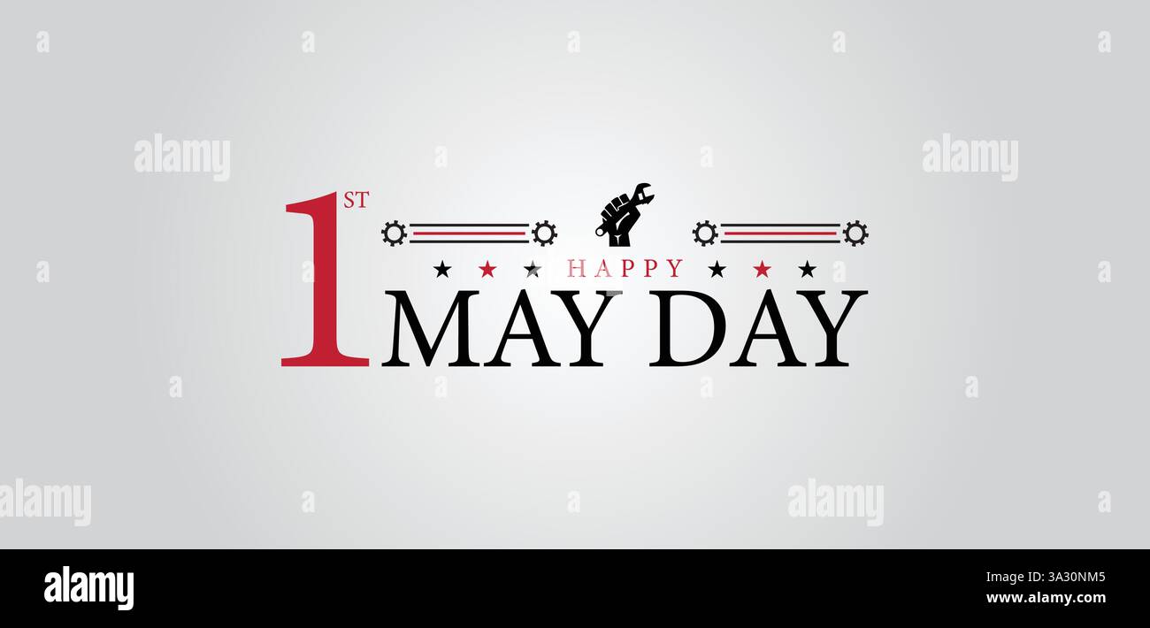Spread Smiles and Cheer on May Day Happy 1st of May Stock Vector Image ...