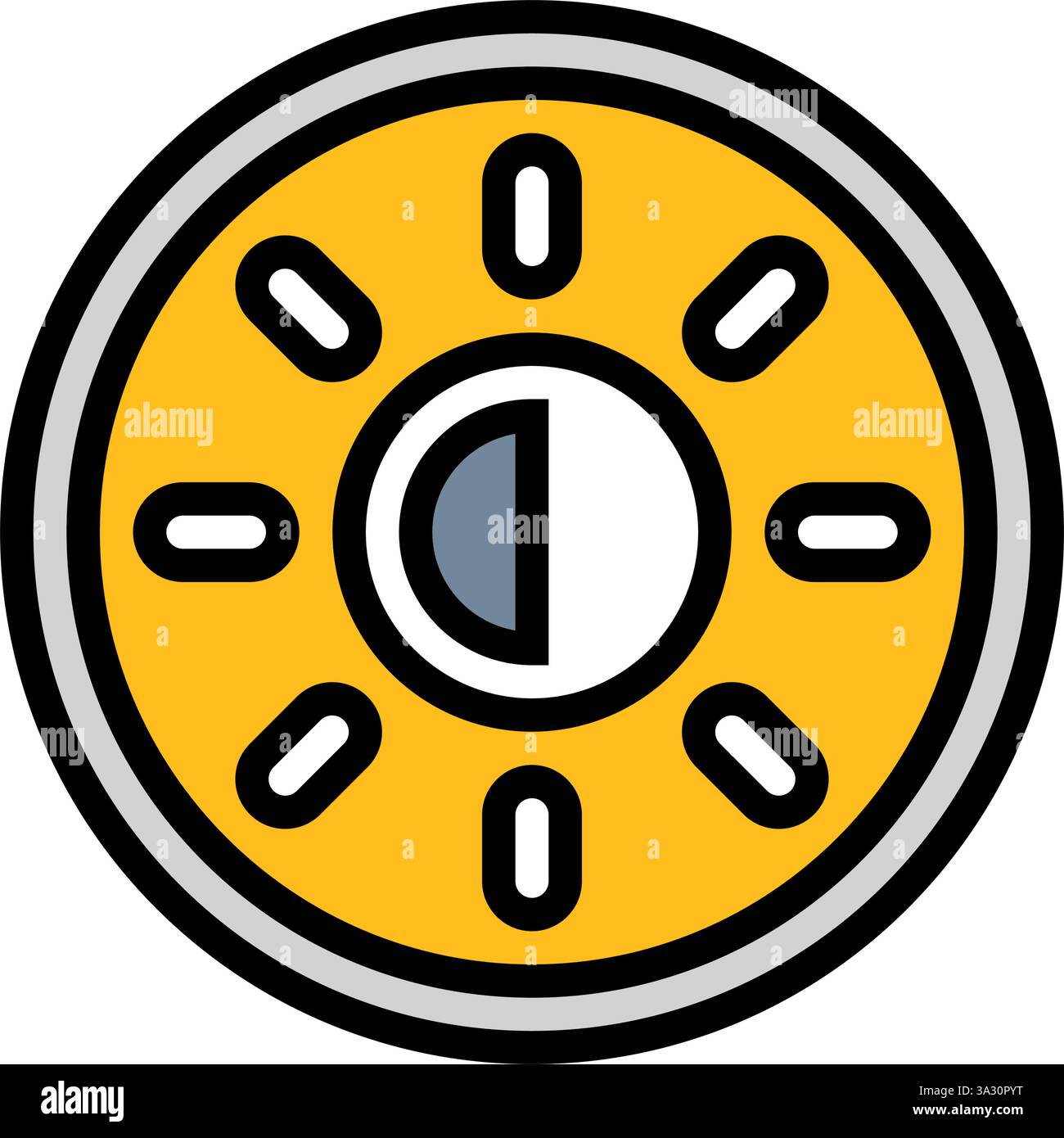 screen dimming symbol tech engagement color icon vector illustration ...