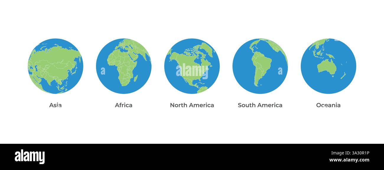 Map continents america africa globe Cut Out Stock Images & Pictures - Alamy