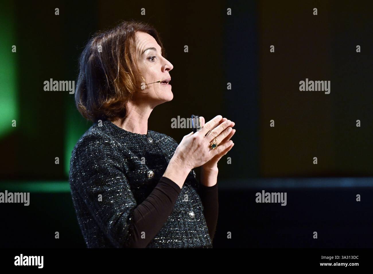 Brussels, Belgium. 14th Mar, 2025. BNP Paribas Fortis's CFO Franciane ...