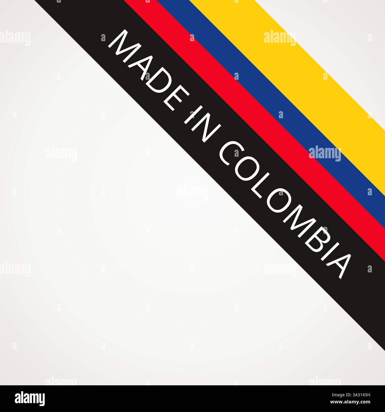 Made in Colombia - corner symbol with the Colombian flag Stock Vector ...